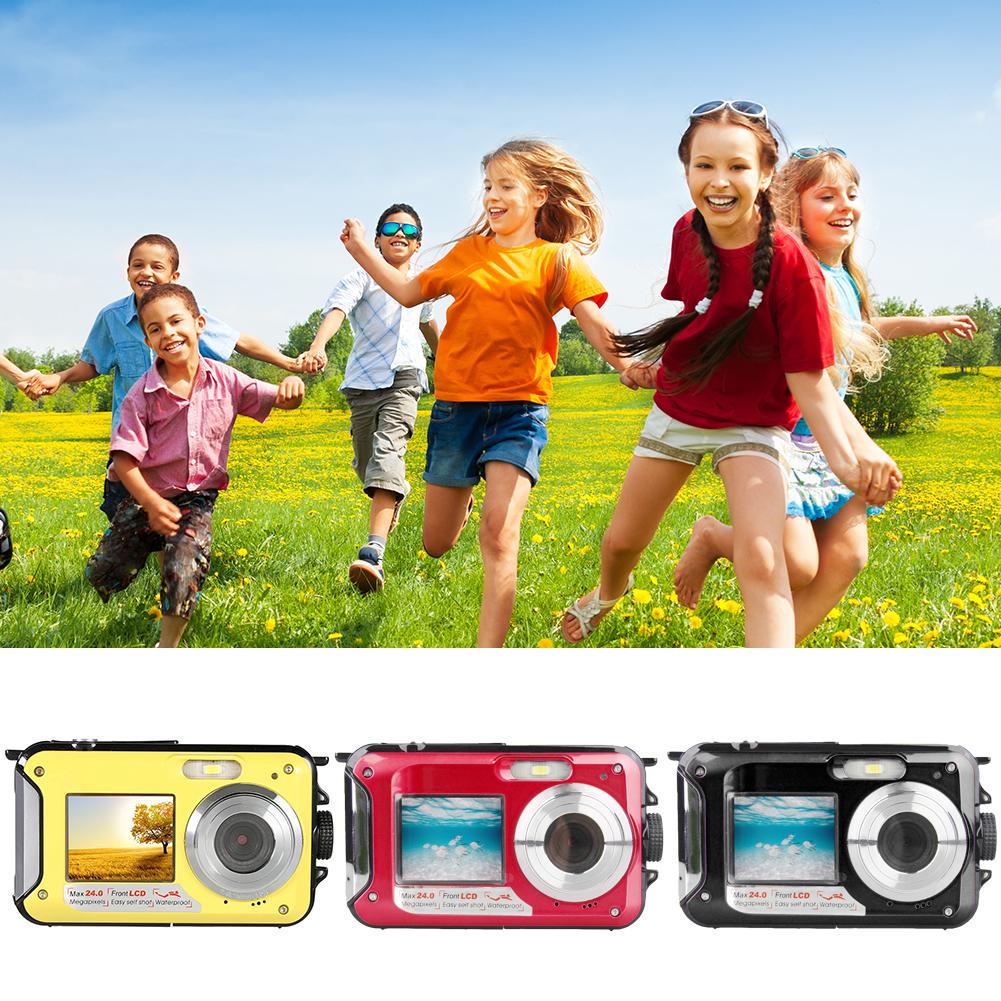 Pro Waterproof Game 24MP Double Screen Underwater Kids Camera Mini ...