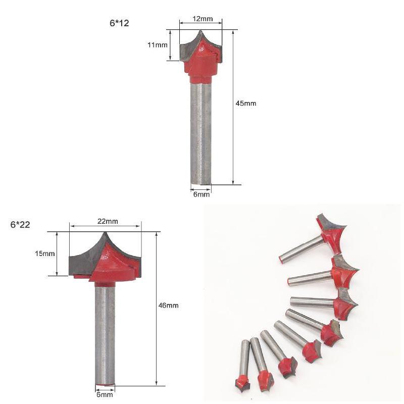 Buy Bits Cutter Wood Knives 6mm Cutting Tool Shank Router CNC 3D Bit ...