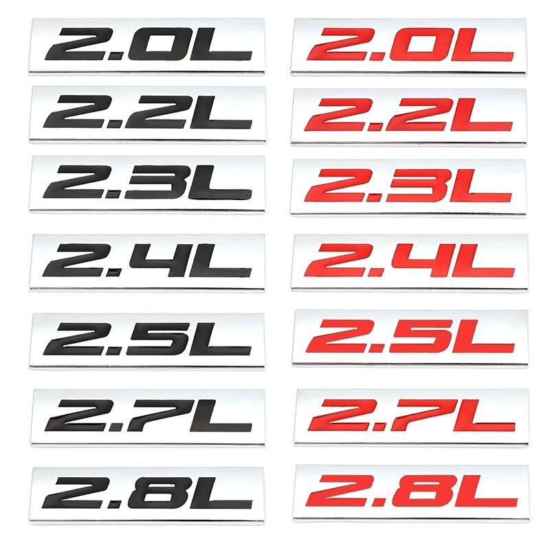 Buy 2.0L 2.3L 2.4L 2.5L 2.8L Metal Car Rear Stickers Auto Trunk Emblem ...