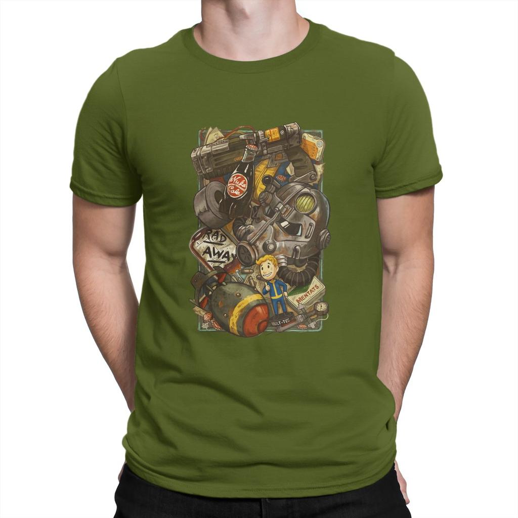 Satın alın Fallout Vault Dweller Game Hip Hop Men's TShirt Wasteland ...