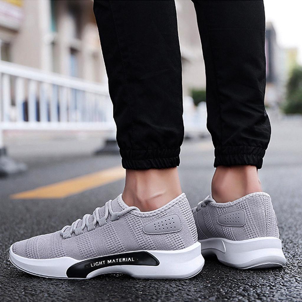 Buy LB Men's Solid Color Low To Help Breathable Sneakers Versatile ...