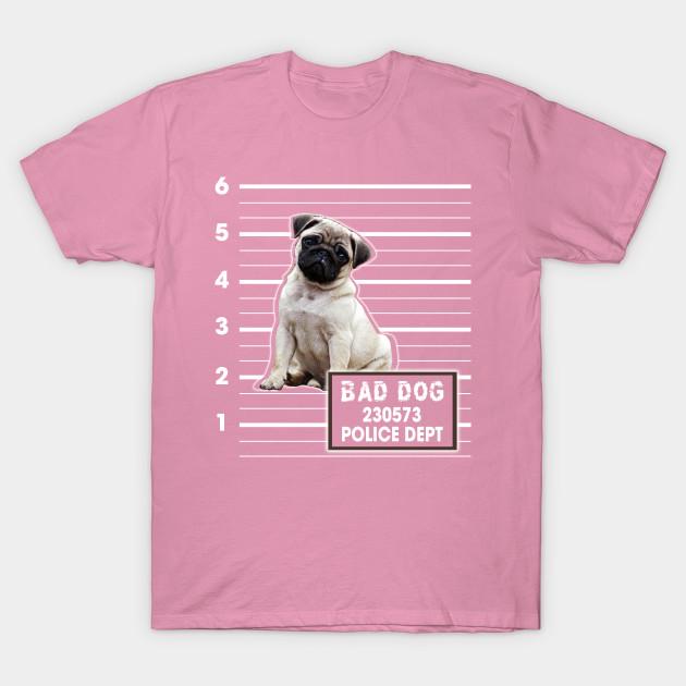 Buy T Shirt Women Pug Jail S Bad Dog T Shirt Harajuku Print Kawaii ...