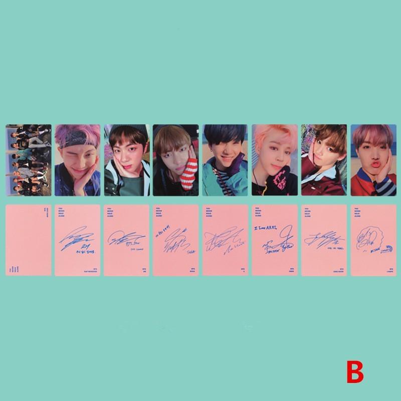 Buy 8Pcs/set Kpop BTS Bangtan Boys Collective Signature Card Lomocard ...