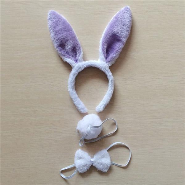 Buy 3Pcs Kids Adult Rabbit Bunny Ears Headband Bow Ties Tail Set Party ...
