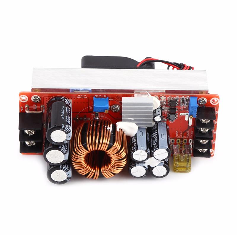 1500W 30A Step Up Module Boost Converter Constant Current Power Supply Module with Fan DC-DC 10 ...