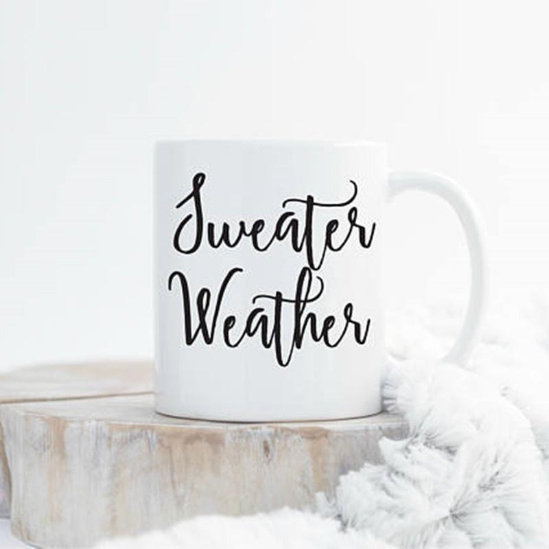 Buy Sweater Weather Winter Mugs Fall Mug Christmas Gift Gifts For Her ...