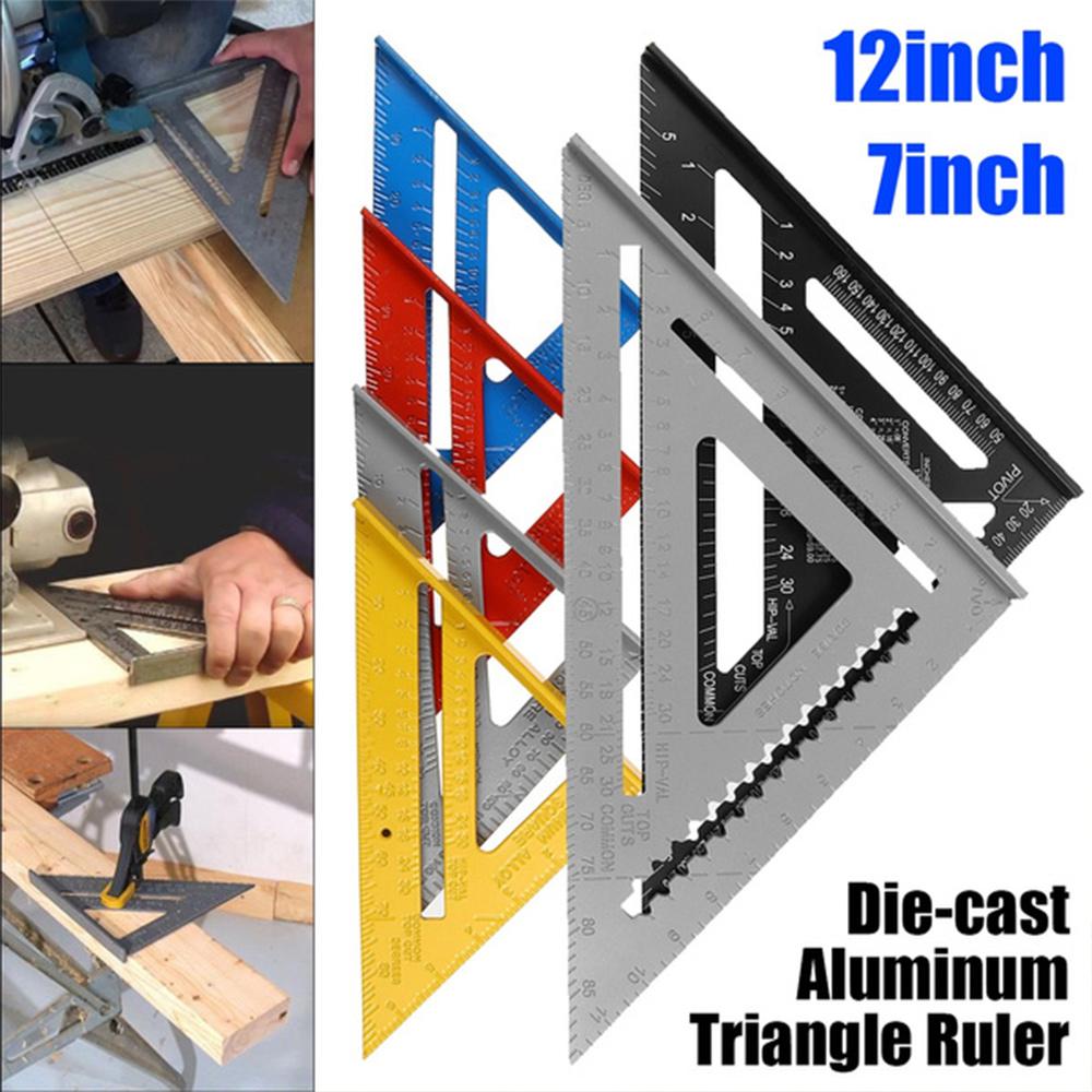 Buy 7''12''Inch Metric Aluminum Alloy Triangle, Protractor with Ruler ...