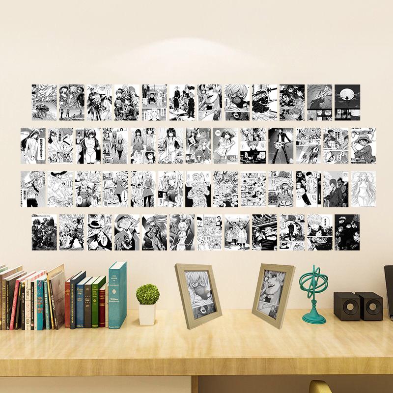 Buy Mix quadratic element Anime 15x10cm 50pcs HD manga wall stickers ...