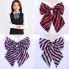 Buy Women Bow Ties Striped Butterfly Stewardess Silk Cravat Fashion ...