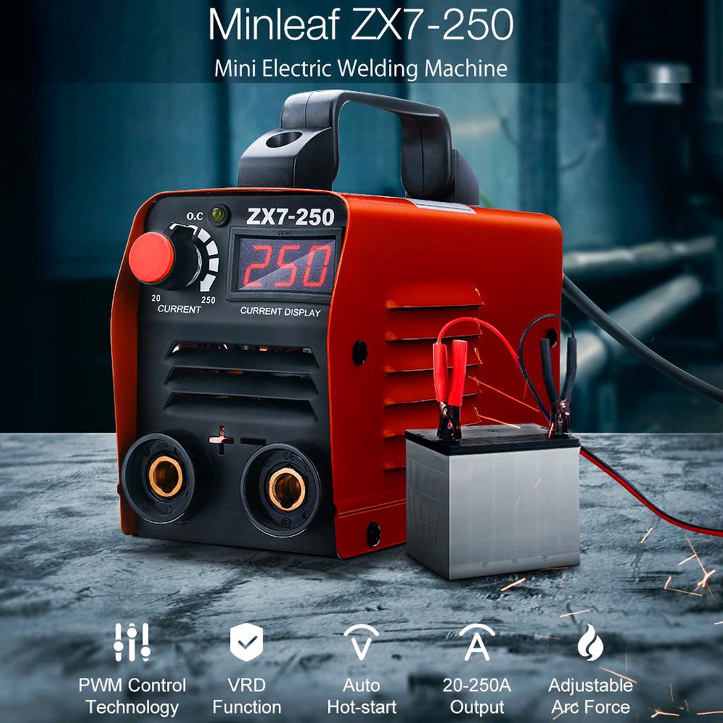 ZX7-250 250A Mini Máquina de Soldadura Eléctrica Pantalla Digital Portátil MMA ARC DC Inversor ...