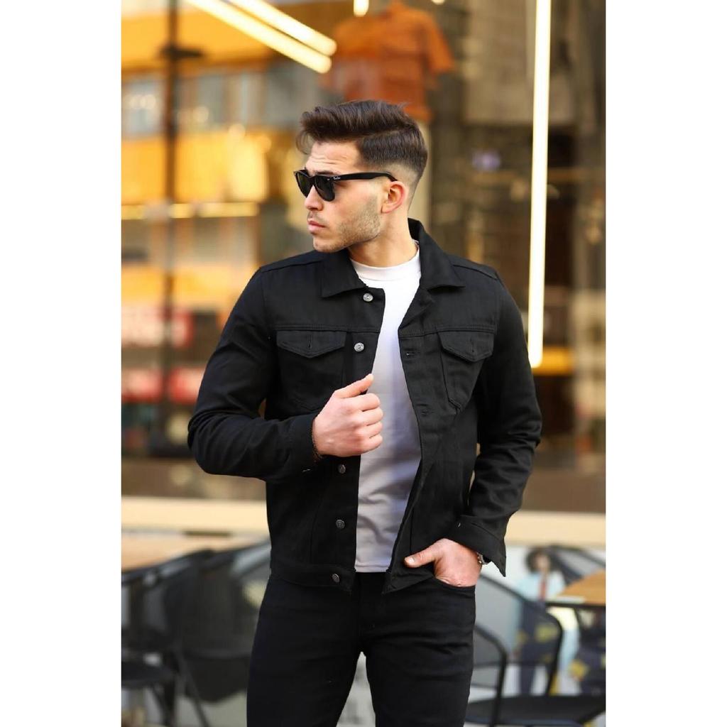 Cheap Black Color Denim Jacket | Joom