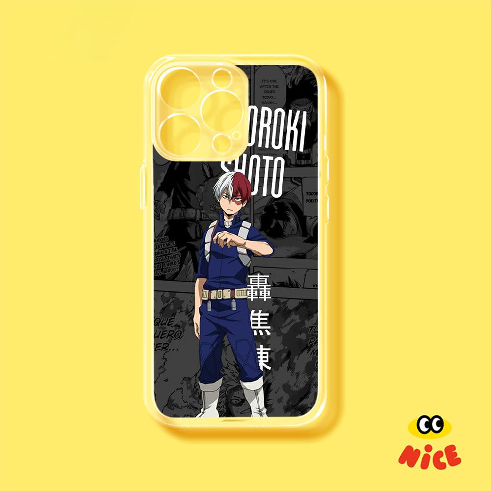 Buy Todoroki Shoto Blood Anime Transparent Phone Case Soft Cover For ...