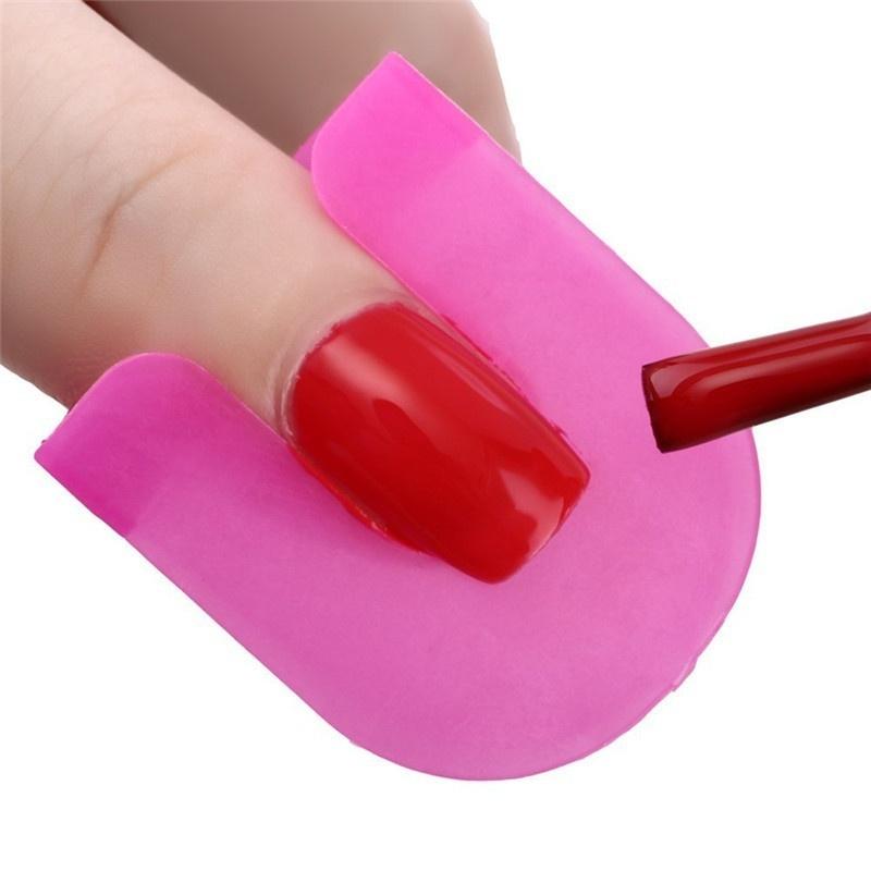 Buy 10size/Set Manicure Finger Nail Polish Shield Protector Tool Nail ...