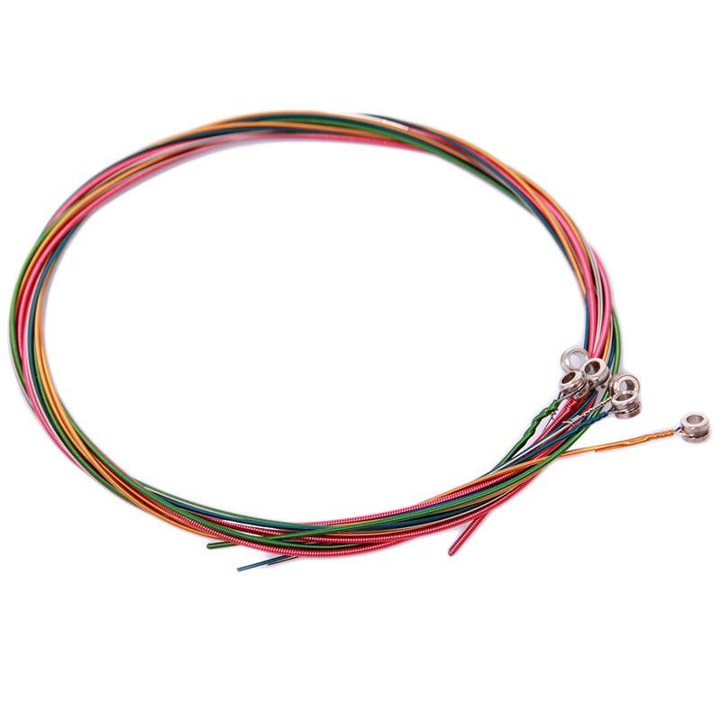 Buy Rainbow Color Stainless Steel Strings for Acoustic Guitar(6 Pcs/set ...