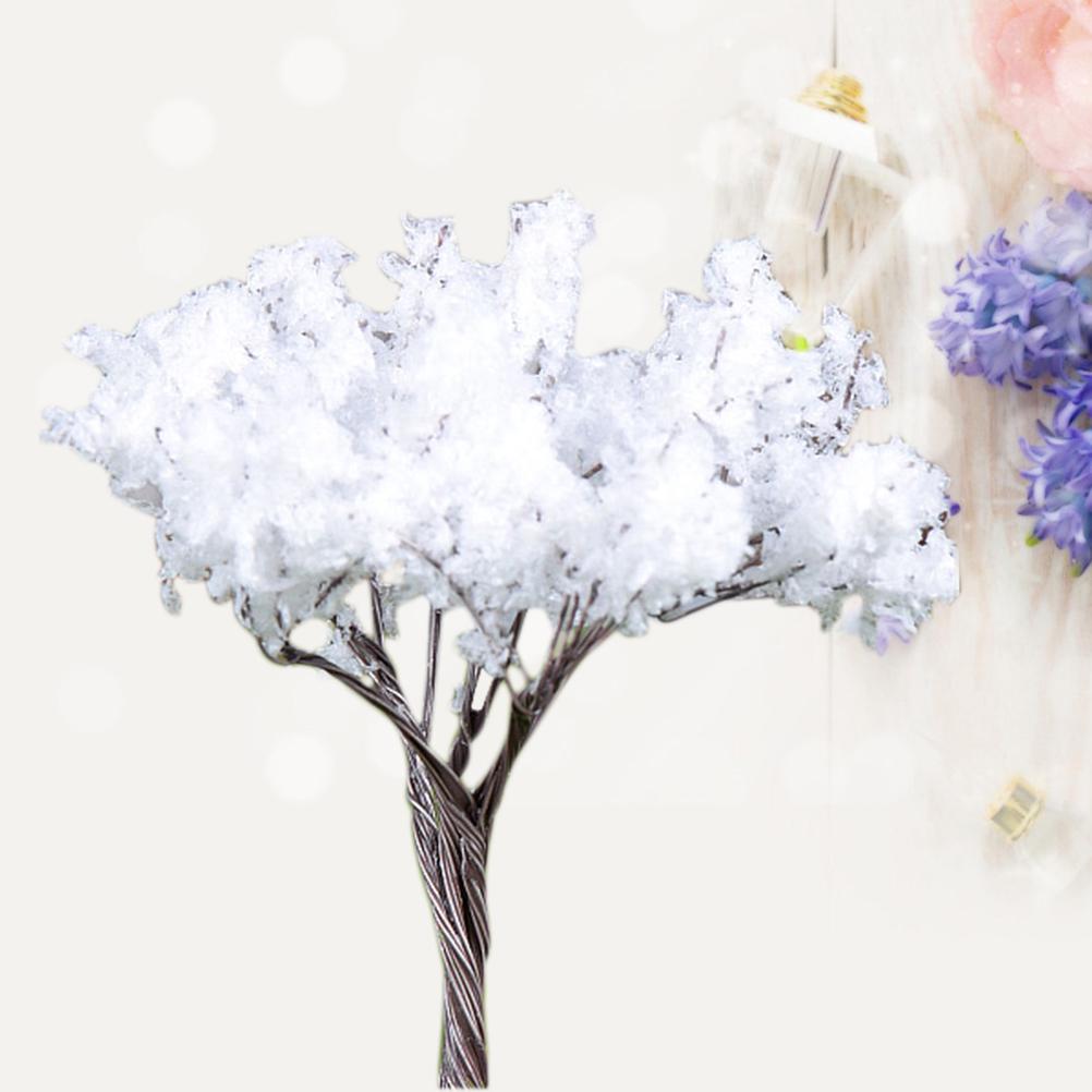 1Pc Snowflake Tree Simulation Plastic Life-like Model Plant for ...