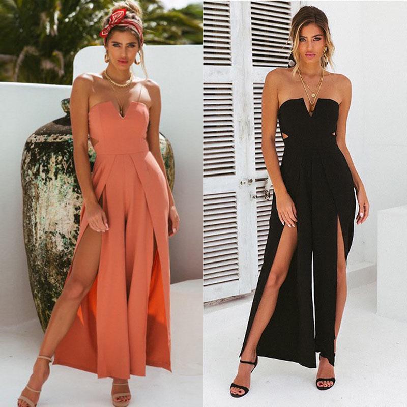 Buy Summer Women Girdle Jumpsuit Sexy Shoulderless Sleeveless Bakcless ...