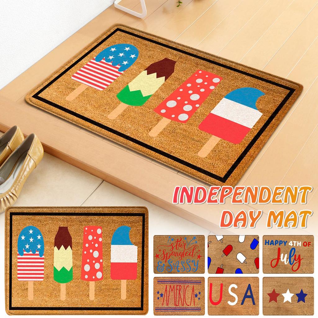 Buy Non-Slip Front Door Mat Memorial Day Decorations Patriotic ...