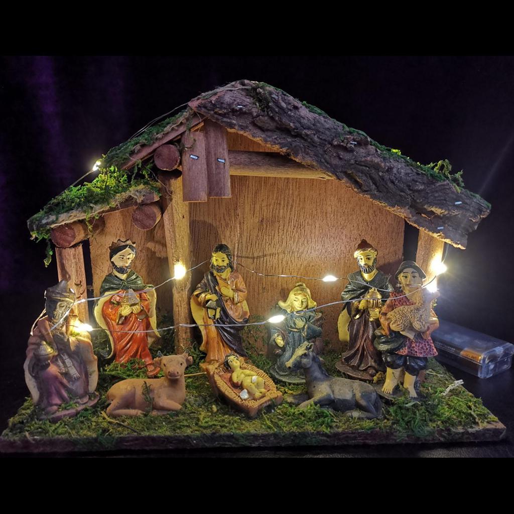 Buy Nativity Manger Figurine Statue Resin Gifts Crafts for Home Decor ...