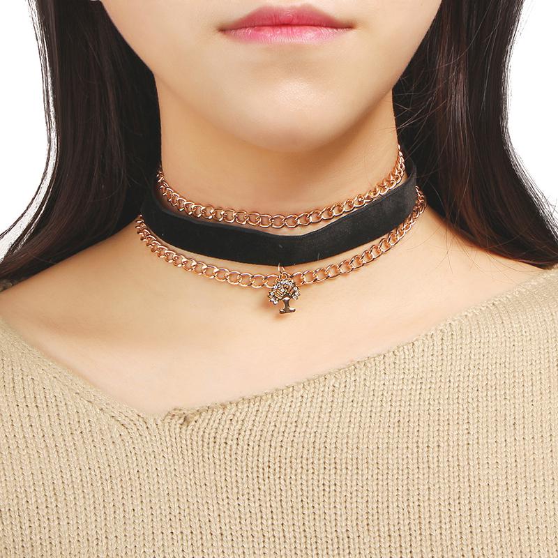 Buy 3Pcs/pack Elegant Choker Necklace Sets for Women Black Velet Lace ...