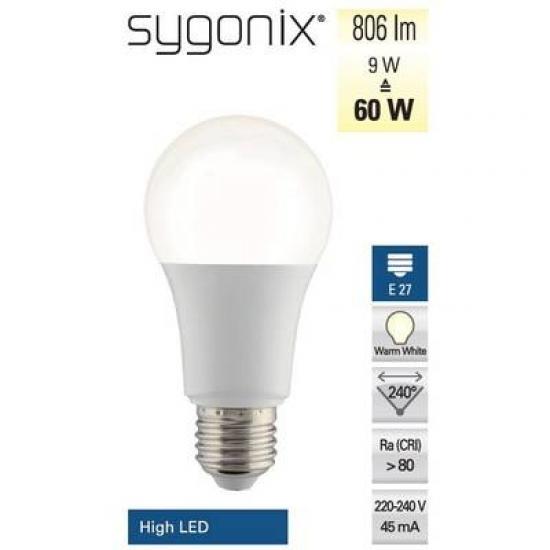 Ampoule led e27 sygonix 6zb-a806st-q1m forme standard 10 w = 60 w blanc ...