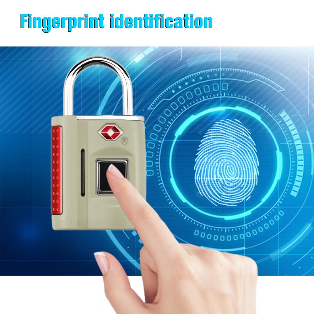 Smart Keyless Fingerprint Padlock TSA Approved Lock Smart Keyless ...