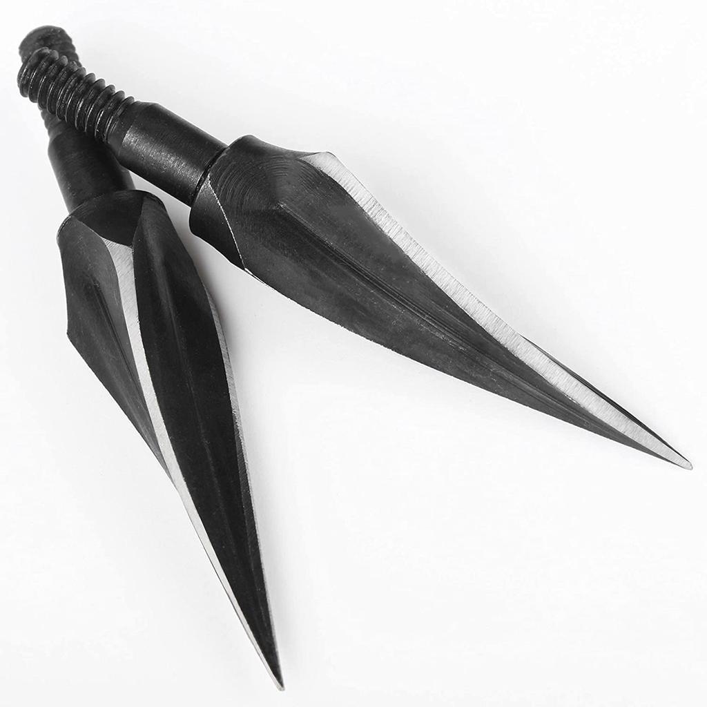 Buy 16 PCS Metal Archery Arrowheads 125 Grain Broad Head Tips Arrows ...