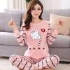 Buy Women's Pajamas Printed Cartoon Homerwear Loose Autumn Long Sleeve ...