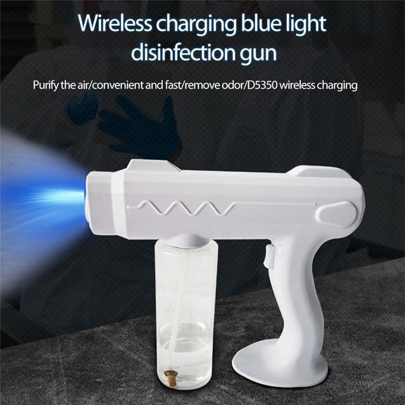 Buy 800Ml Disinfection Blue Light Spray Gun Portable Wireless Charging ...