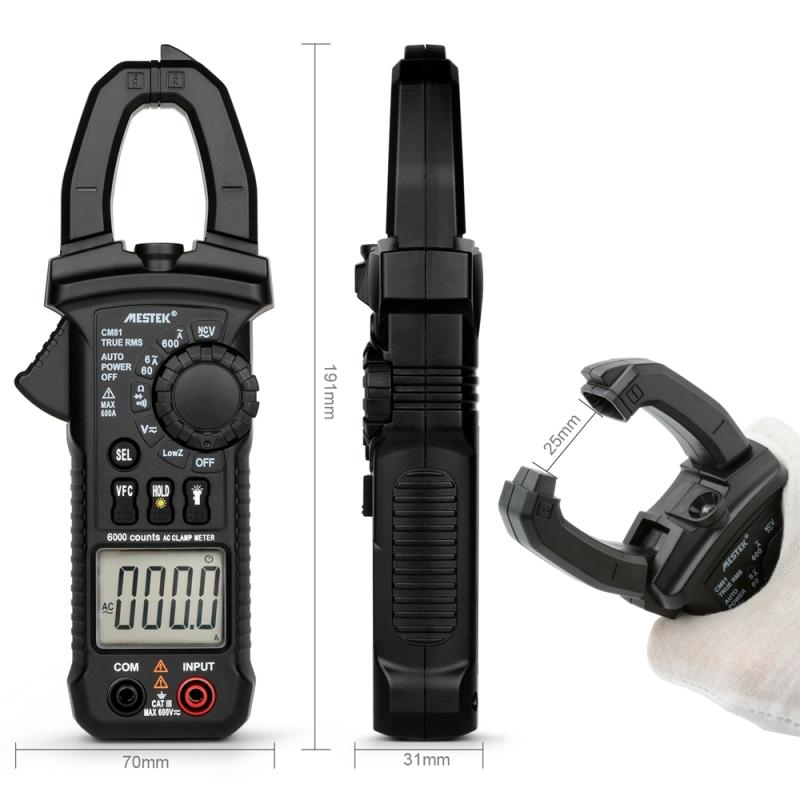 MESTEK Digital Clamp Meter Multimeter Current Clamp Pincers AC/DC ...