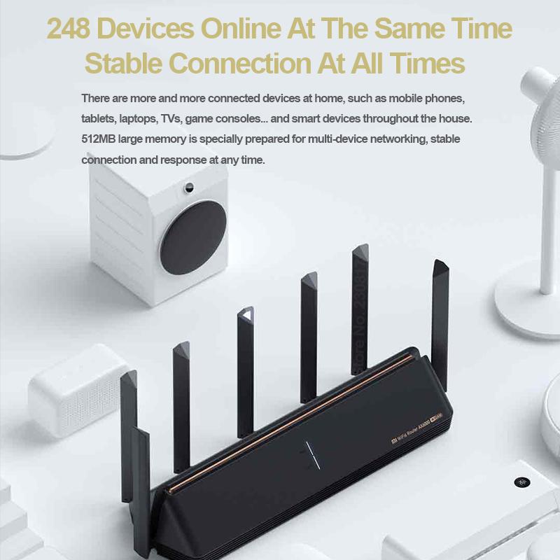 Buy Xiaomi AX6000 AIoT Router 6000Mbs WiFi6 VPN 512MB Qualcomm CPU Mesh ...