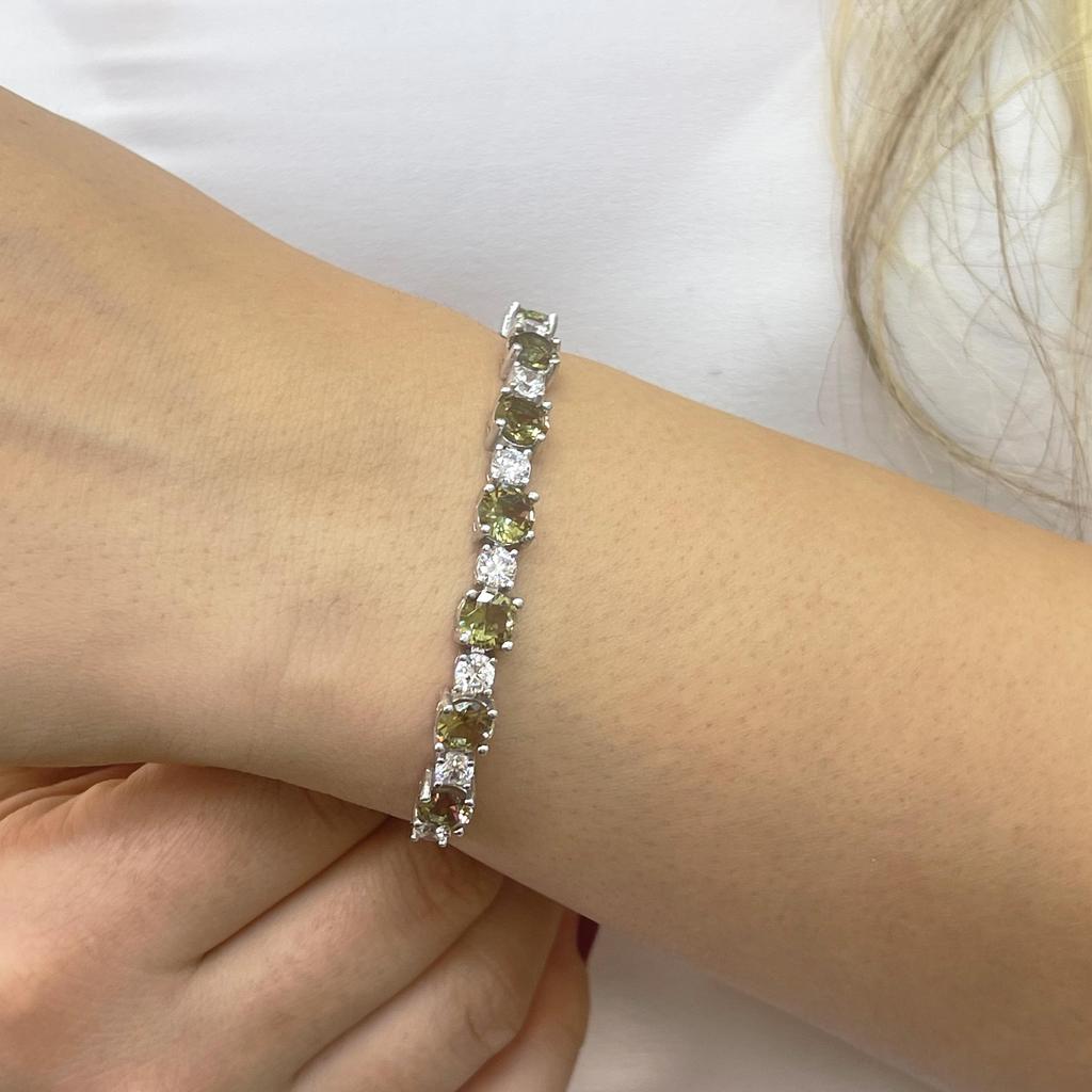 Cheap Gemstone Zultanite Stone Silver Bracelet, Color Changing Stone ...