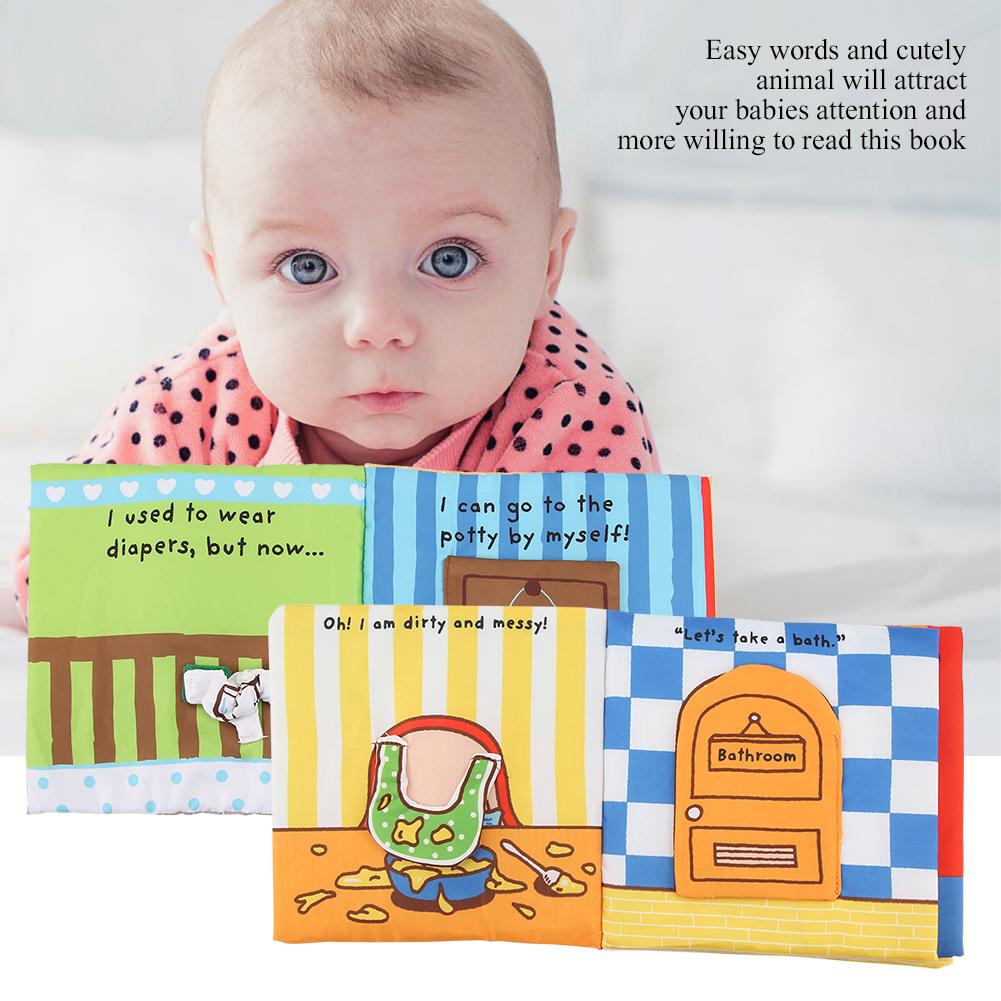 2 Types Baby Cloth Book Infant Early Cognitive Development Educational ...