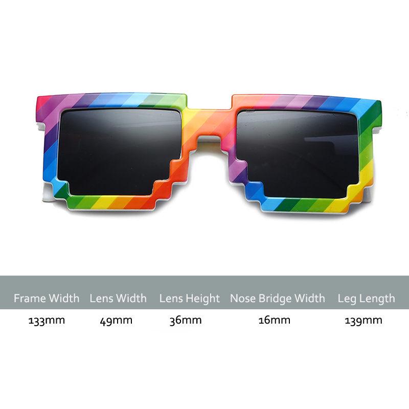 Buy Rainbow Mosaic Sunglasses Color Run Sunglasses Color Running ...