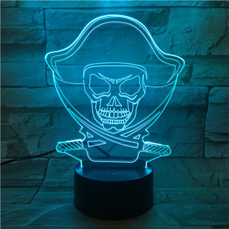 Satın alın One Piece Logo 3D Night Light Creative LED Color Changing ...