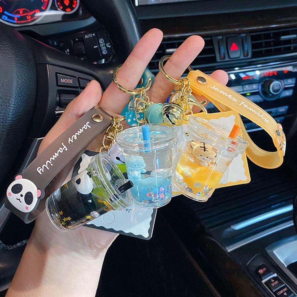 Bag Pendant Animal Keyring Liquid Floating Keychain Floating Quicksand ...