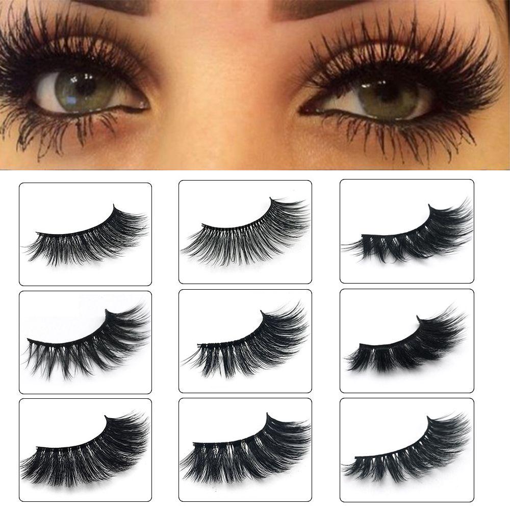 Wispy Dramatic Volume Strip 3D Extension Handmade False Eyelashes Mink ...