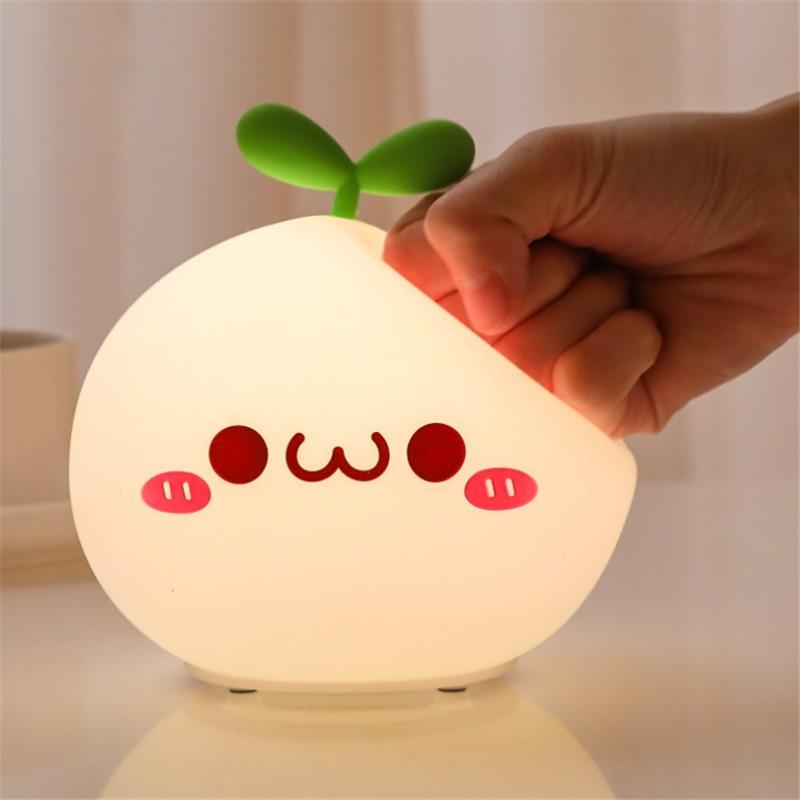 Buy LED Night Light Anime Figure USB Soft Silicon Touch Sensor Cartoon ...