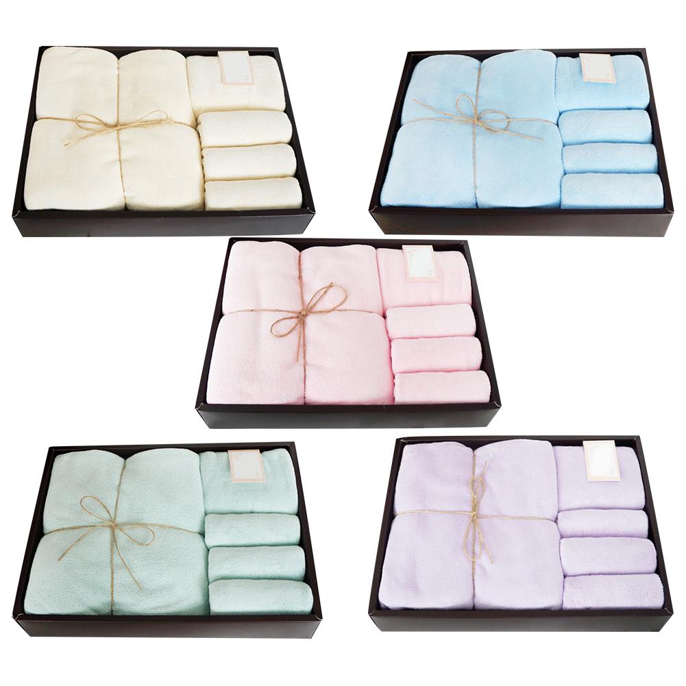 Buy Three-Piece Towel Microfiber Coral Velvet Bamboo Hand Towel Bath ...