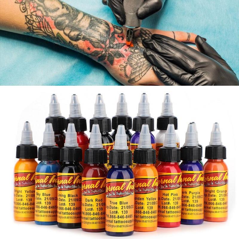Buy 30ml/Bottle 16 Colors Tattoo Makeup Ink Pigment Professional Beauty ...