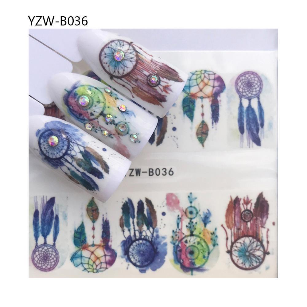 Buy Women Multiple Patterns Watermark Nail Decals for Toenails and ...