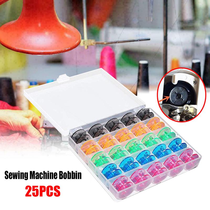 Buy 25Pcs/Set Storage Box Empty DIY Sewing Machine Spools Bobbins ...