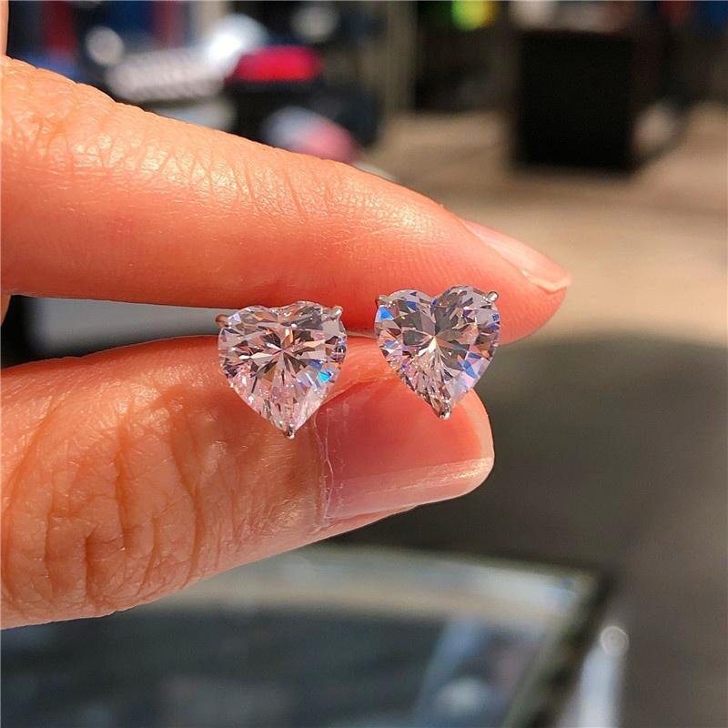 Cumpără Femei Moda Accesorii în formă de inimă Diamond Stud Cercei ...