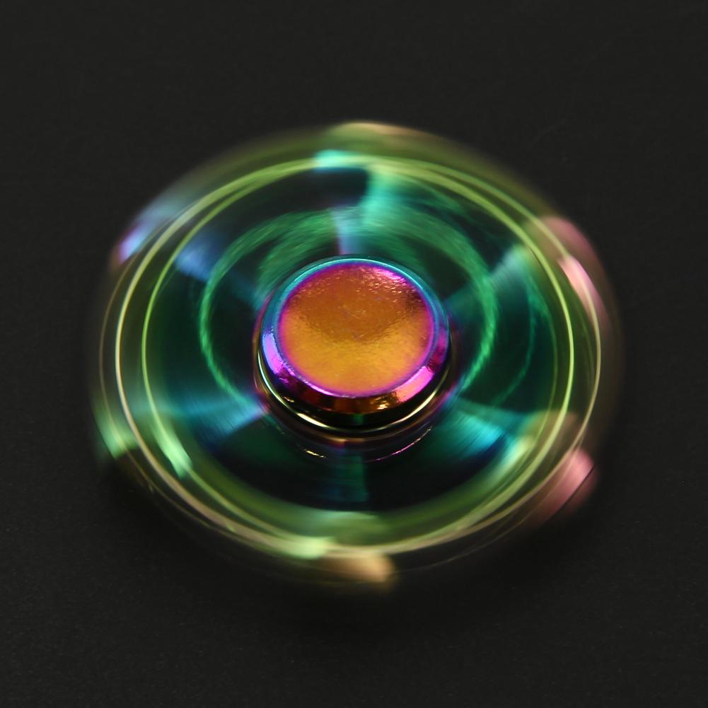 Buy Colorful Fidget Spinner Hexagonal Alloy Hand Spinner for Autism and ...