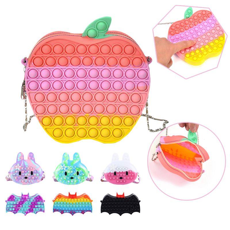 Buy New Large-Size Fingertip Toys Push Bubble Popet Pendant Bag Popp It ...