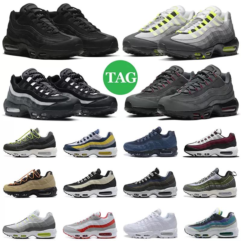 Buy OG Neon Men Running Shoes Triple Black White Greedy Dark Smoke Grey ...