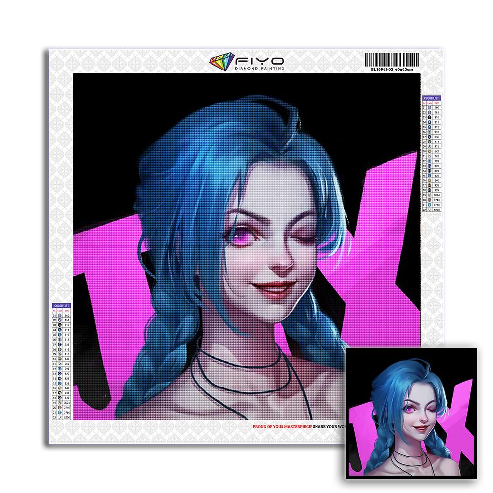 Buy 5D DIY Diamond Painting Cross Stitch Game Character Jinx Diamond ...