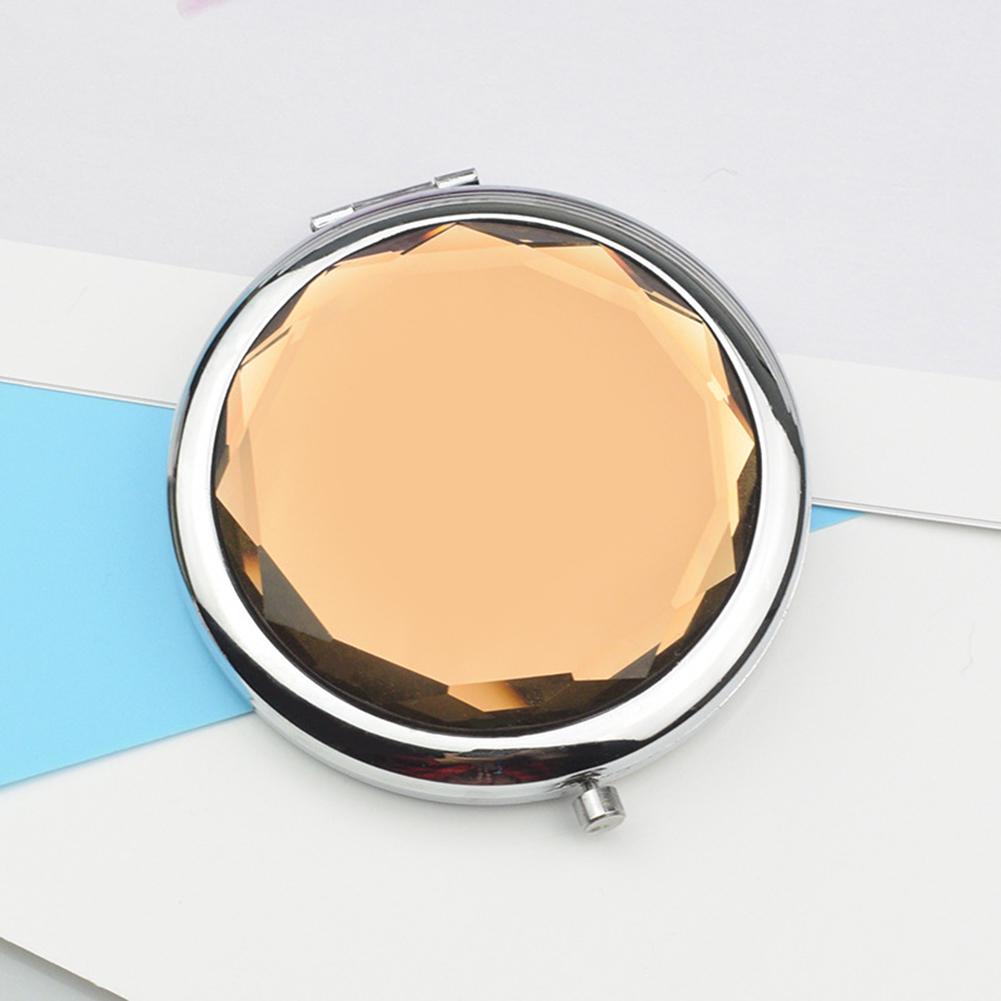 Buy Portable Lady Pocket Crystal Makeup Mirror Round Double Sides ...
