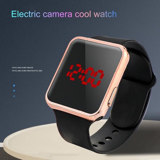 Buy Rectangle Electroplating LED Watch for Digital Electronic Sports ...