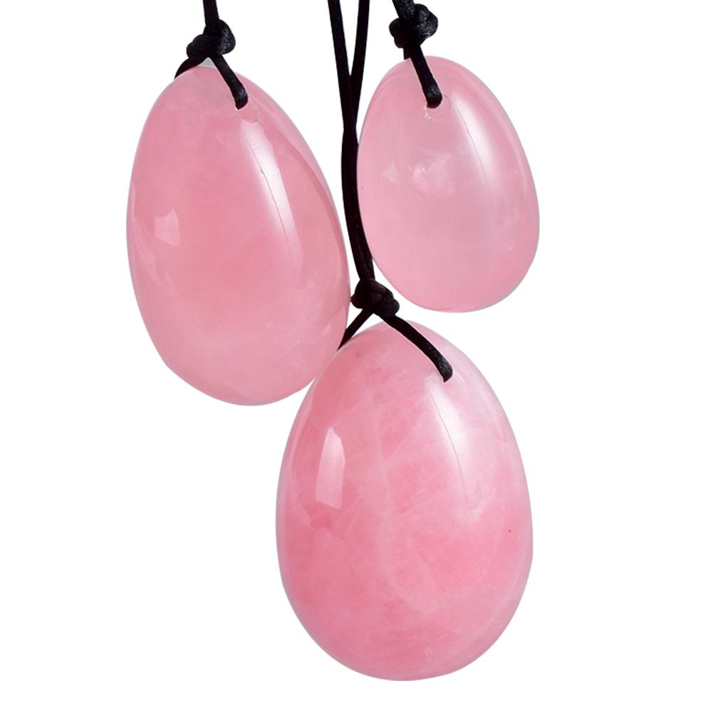 Buy 4PCS Massager Set Natural Rose Quartz Women's Private Part Massage ...