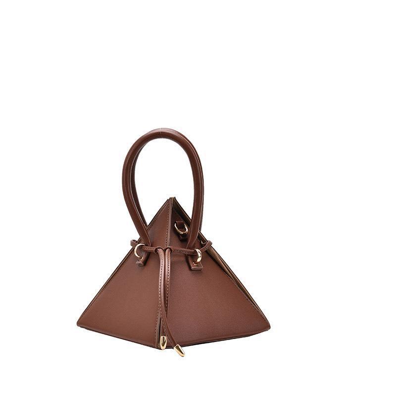 Buy Pure Color PU Triangle Shoulder Bag Messenger Bag Personality Trend ...